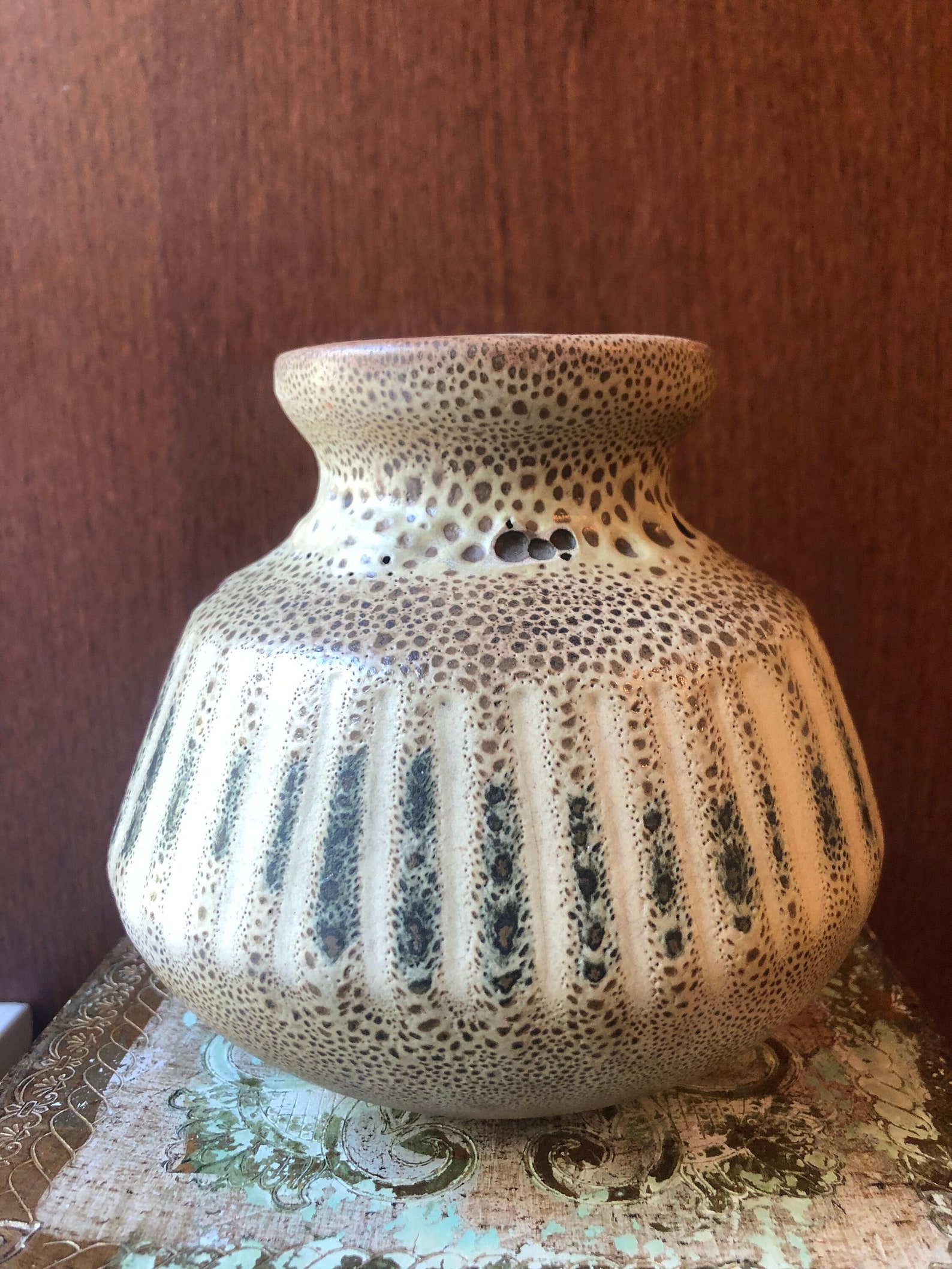 MCM Vase, Mid-century Lava Glaze, Organic Minimalist Ceramics, Hand ...