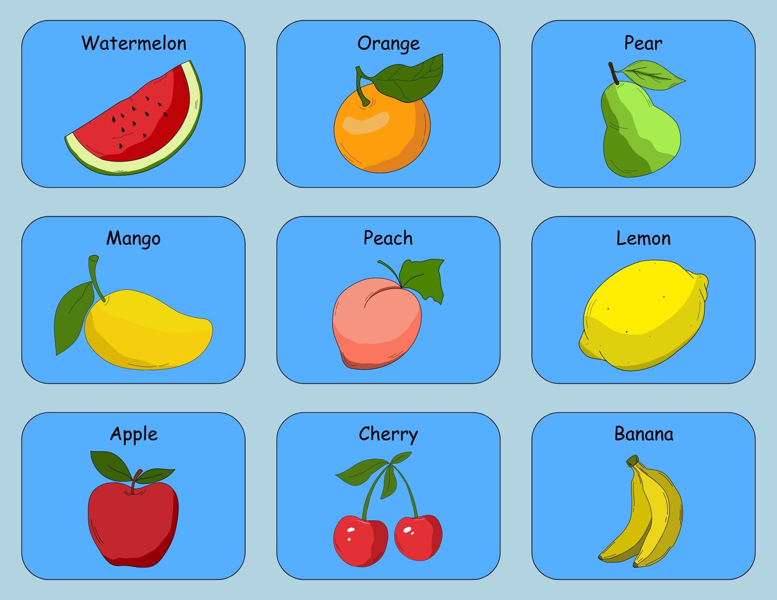 Printable Fruit Cut and Paste for Kids Children Pretend Play ...
