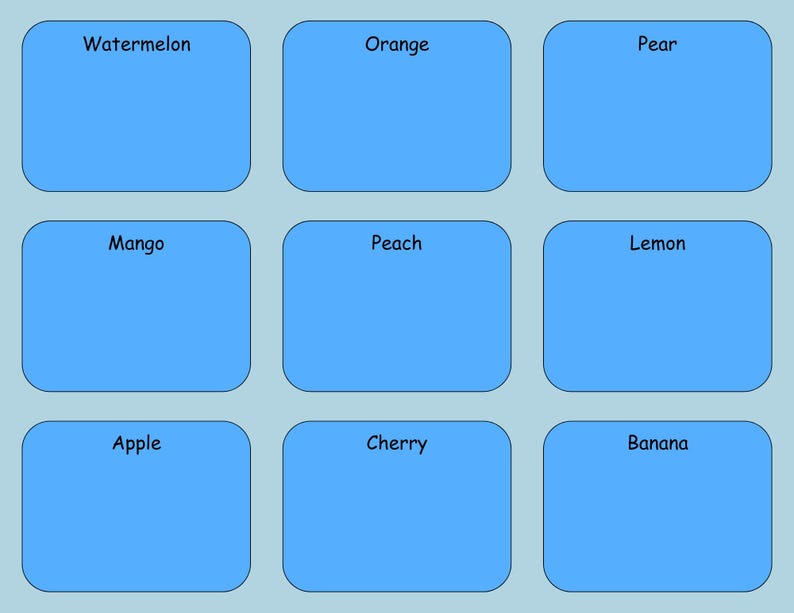 Printable Fruit Cut and Paste for Kids Children Pretend Play ...