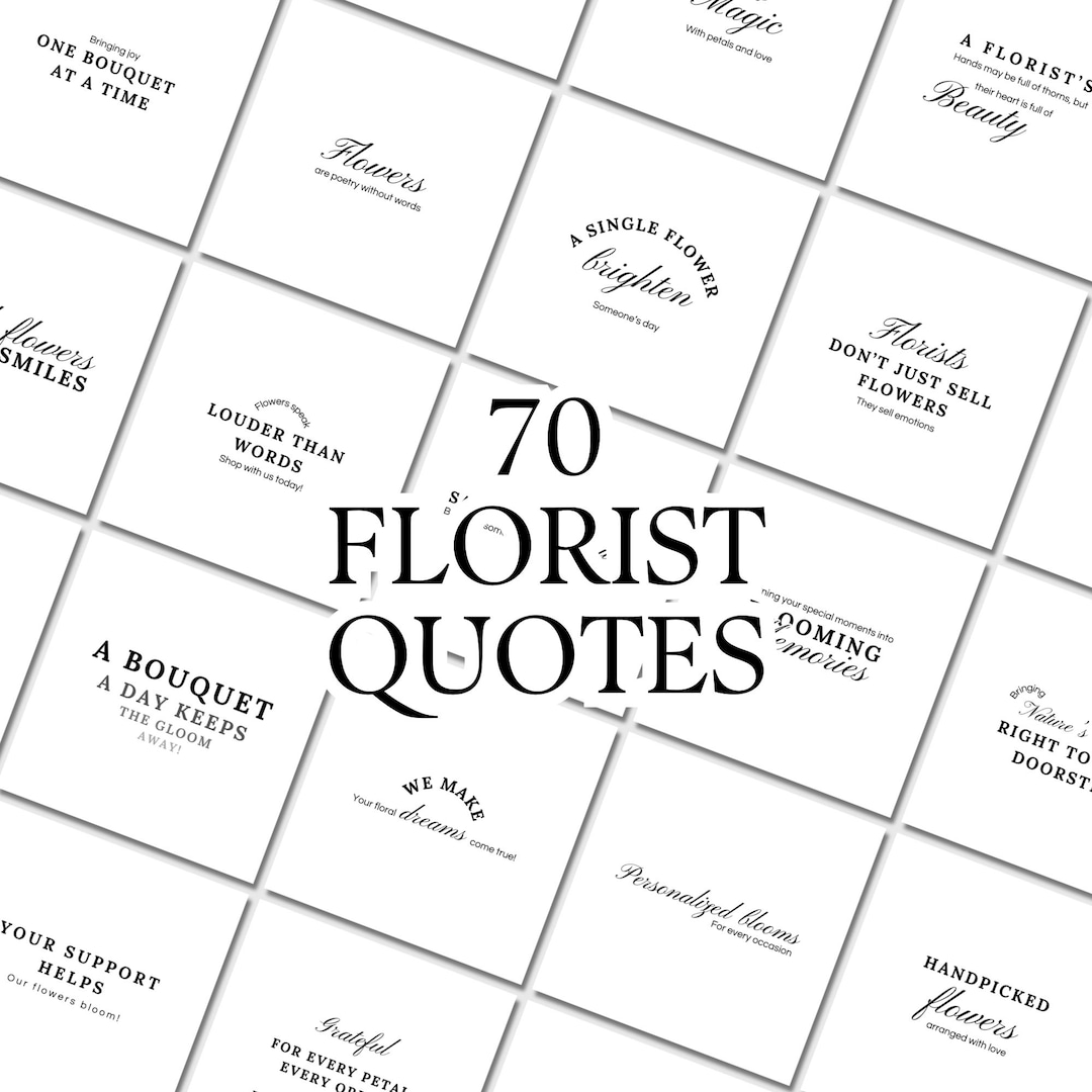 70 Minimalist Florist Quotes Canva Templates, Instagram Story & Post ...