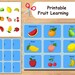 Printable Fruit Cut and Paste for Kids Children Pretend Play ...