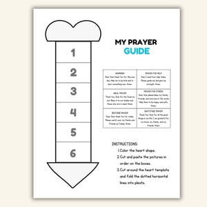 Printable Folding Prayer Guide Cut and Paste for Kids Children Playful ...