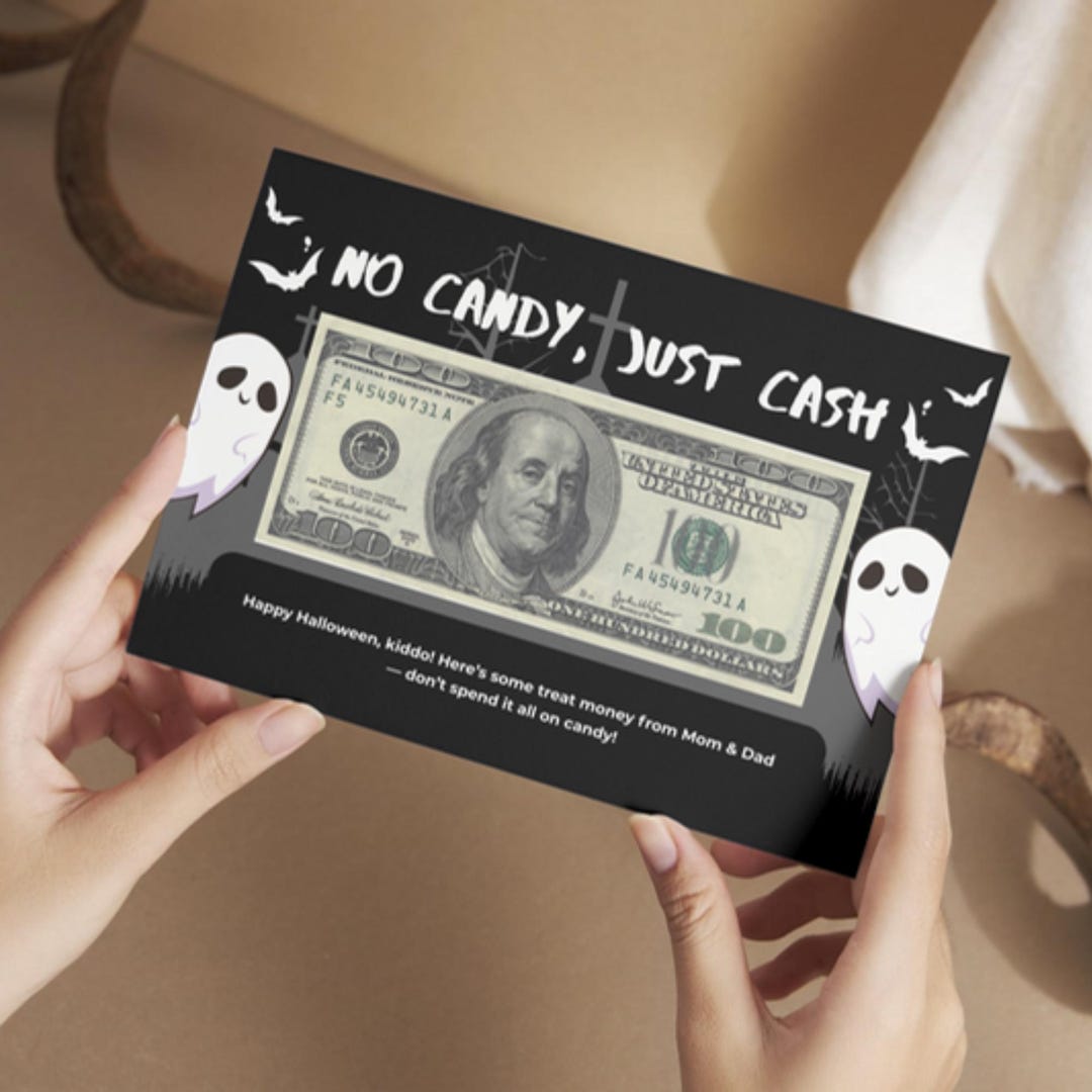 Halloween Money Gift Templates | Printable Dollar Cash Card Idea ...