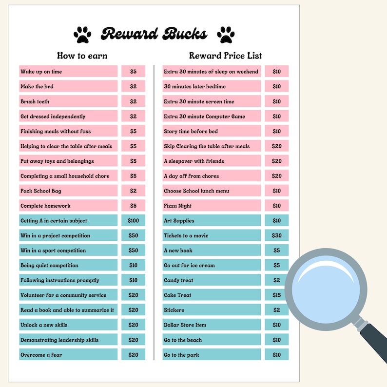 Printable Cute Cat Pretend Money Set for Kids Children's Reward Bucks ...