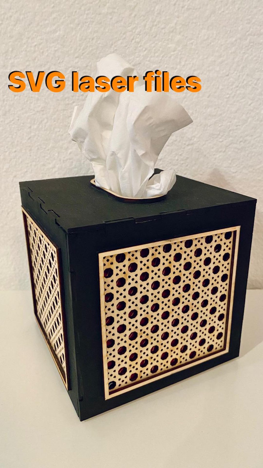 Tissue Box Cover SVG Rattan Home Decor Laser Plasma Cut File Glowforge ...