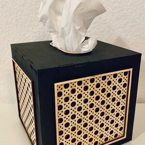 Tissue Box Cover SVG Rattan Home Decor Laser Plasma Cut File Glowforge ...