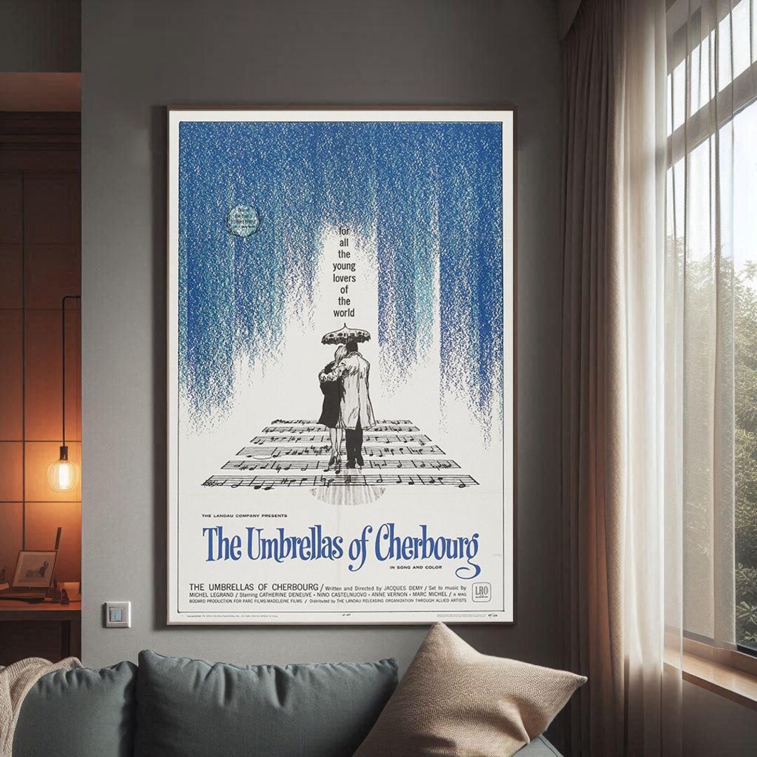 The Umbrellas of Cherbourg Movie Poster Minimalist Wall Art Print ...