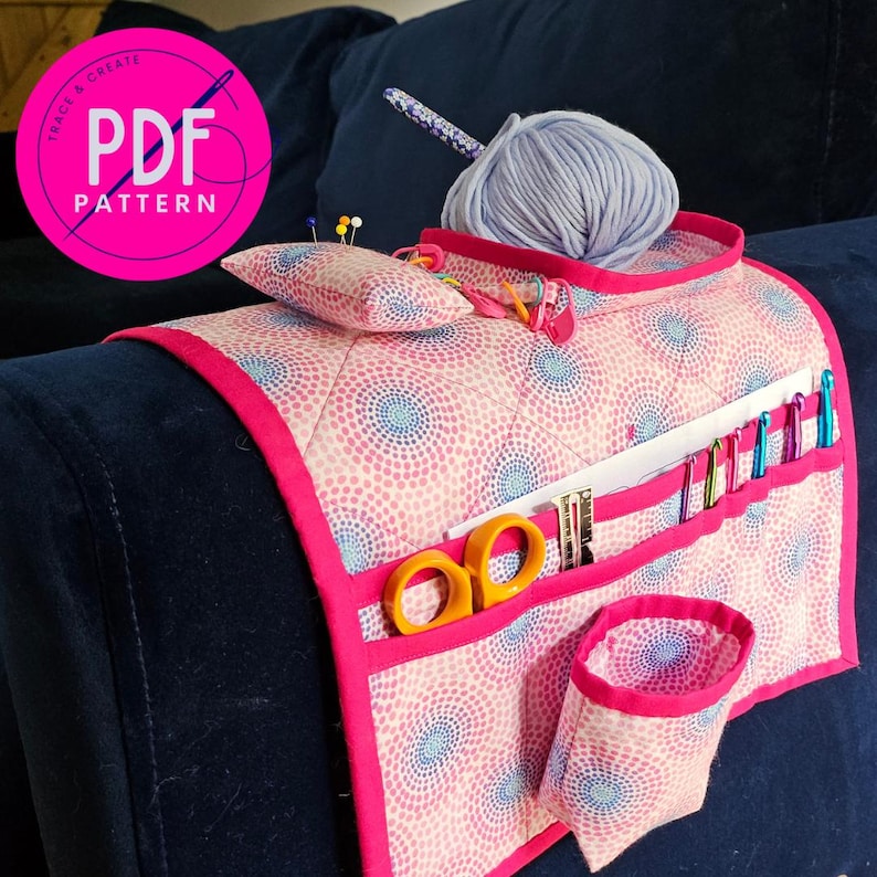Crochet Sofa Organiser PDF Sewing Pattern – Foldaway Craft Tidy ...
