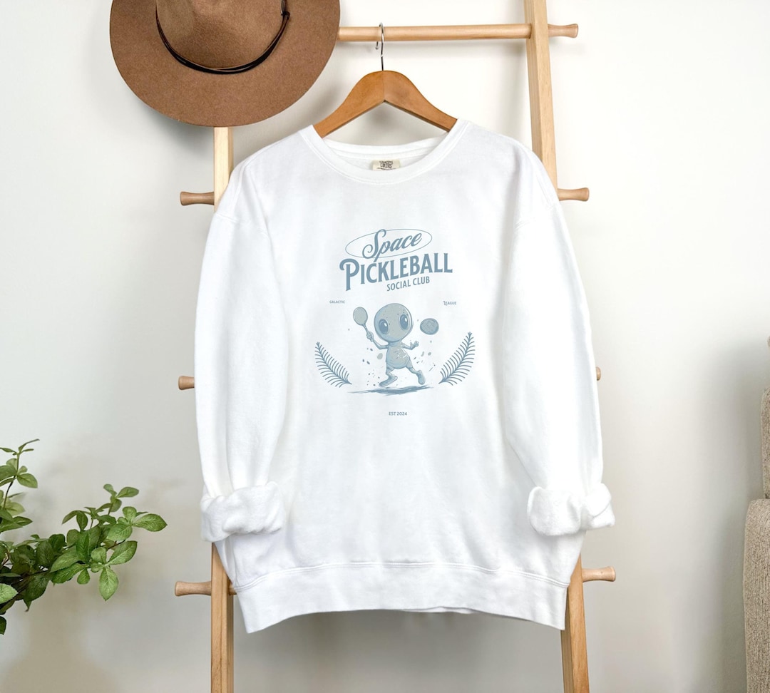 Alien Pickleball Sweatshirt - Comfort Colors Sweatshirt, Alien Shirt ...