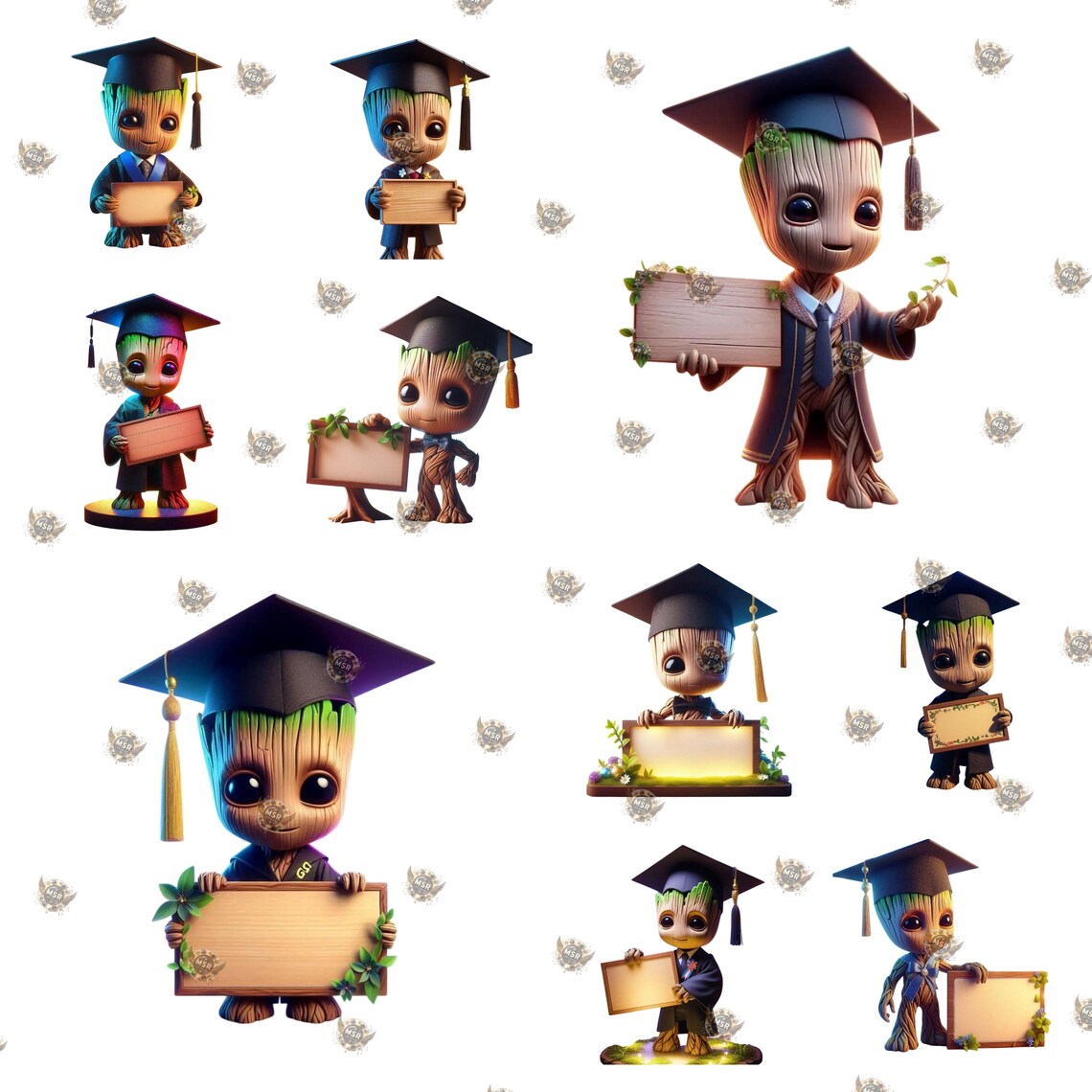 63 PNG Cute Baby Groot Graduation Clipart |63 PNG Printable Graduate ...