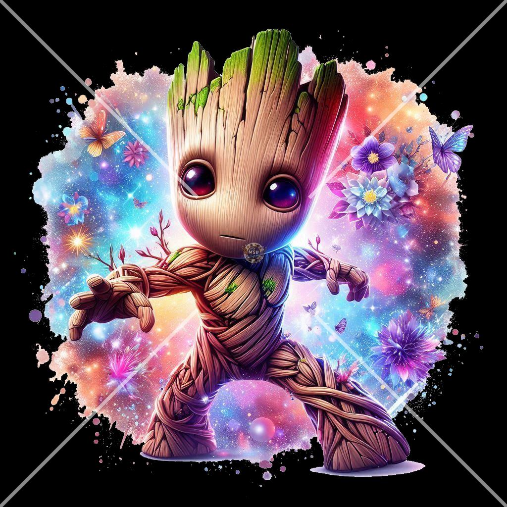 Baby Groot PNG Clipart Bundle: Transparent Files for Sublimation ...