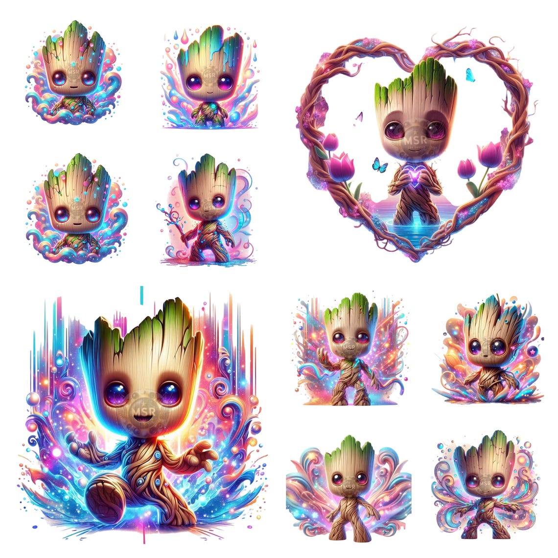 Baby Groot 20 PNG Splash Baby Groot Png Digital Images for Printing, T ...