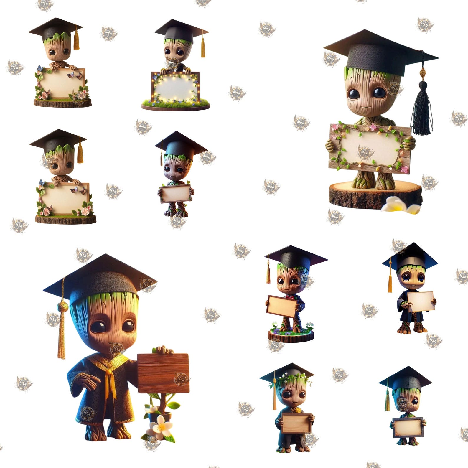 63 PNG Cute Baby Groot Graduation Clipart |63 PNG Printable Graduate ...
