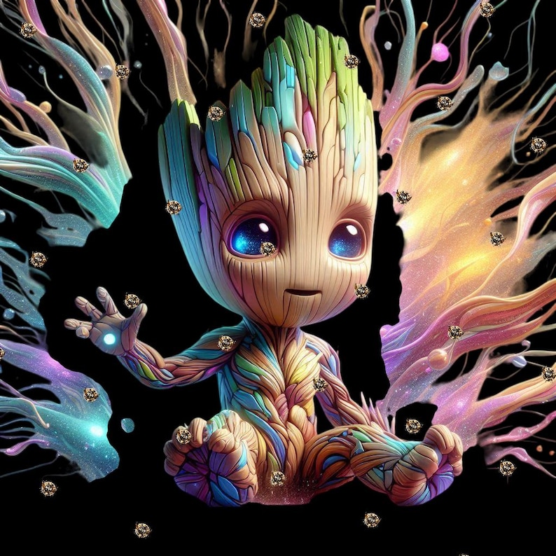 Baby Groot 20 PNG Splash Baby Groot Png Digital Images for Printing, T ...
