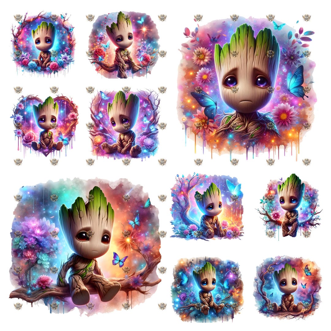 Sad Baby Groot Clipart Collection | Transparent 15 Pngs for T-shirts ...