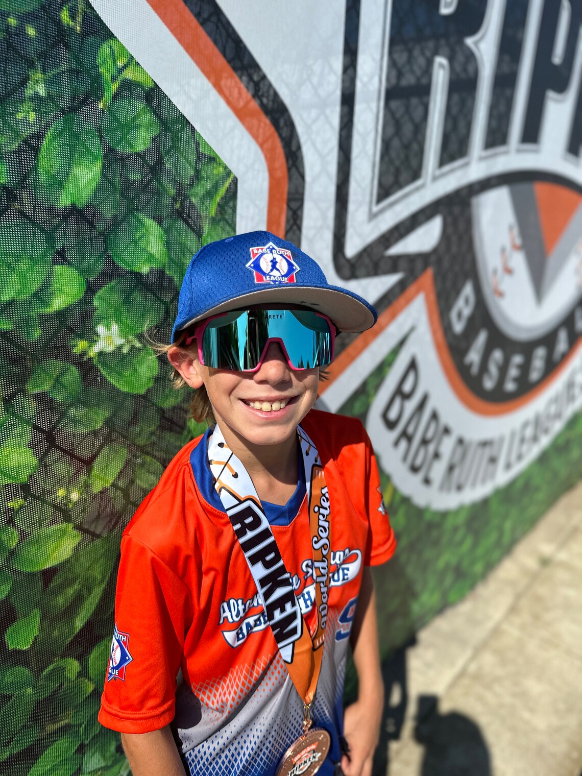 Youth Pink and Blue Baseball Sunglasses | the Party Starter by Arete ...