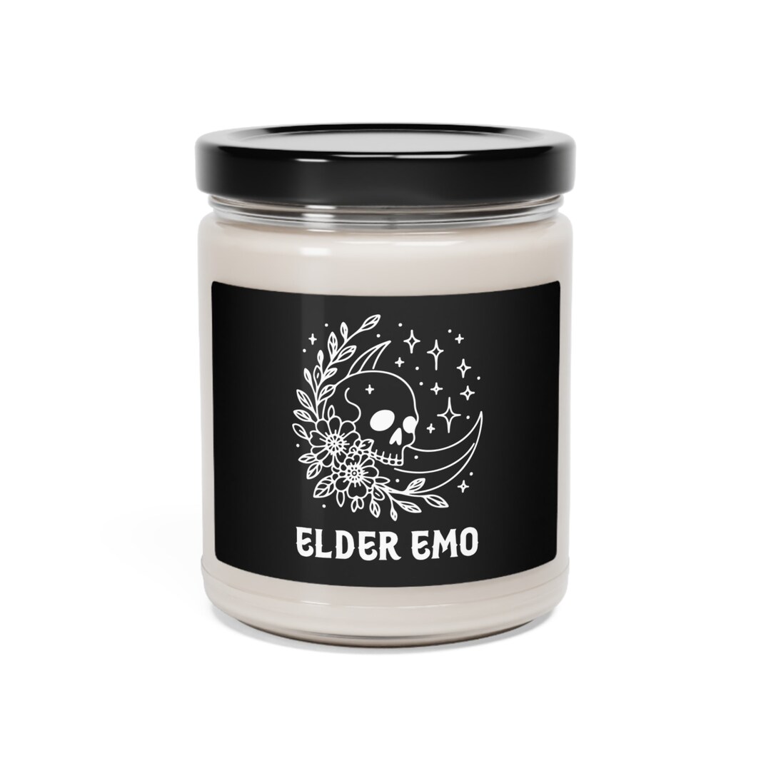 Elder Emo, Black Scented Soy Candle, 9oz - Etsy