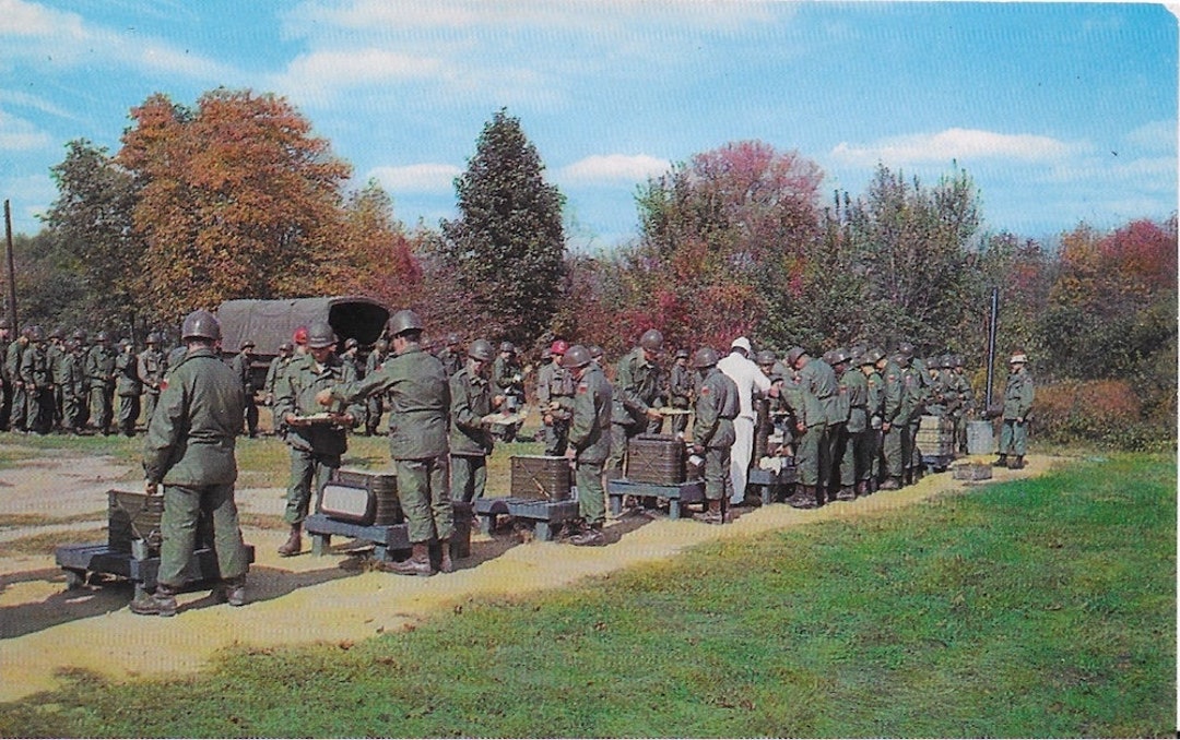 Vintage Fort Dix NJ Postcard: Soldiers in Field, Basic Training 1960 - Etsy