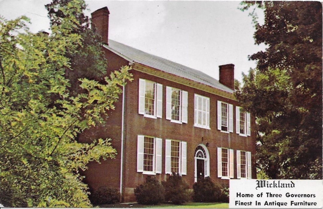 Vintage Kentucky Postcard Wickland Governors Mansion Bardstown US 62 ...