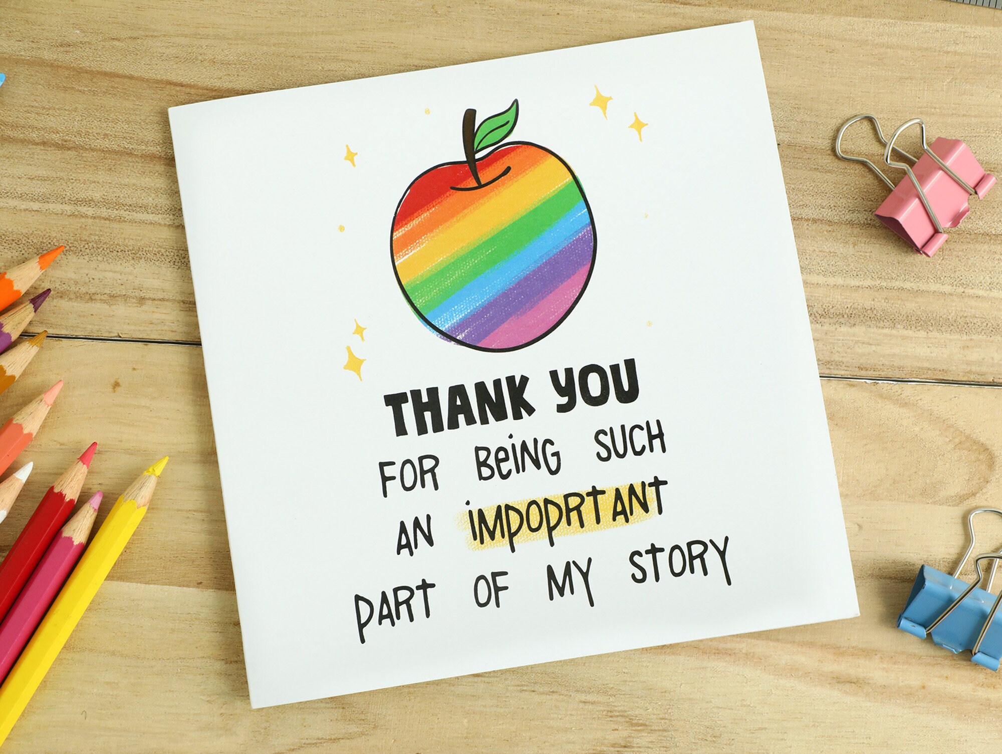 Personalised Teacher Thank You Card, Thank You for Being Part of My ...