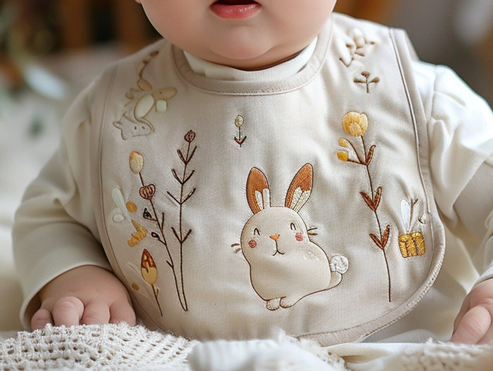 Personalized Soft Muslin Bib,embroidered Drool Bib, Custom Baby Bib ...