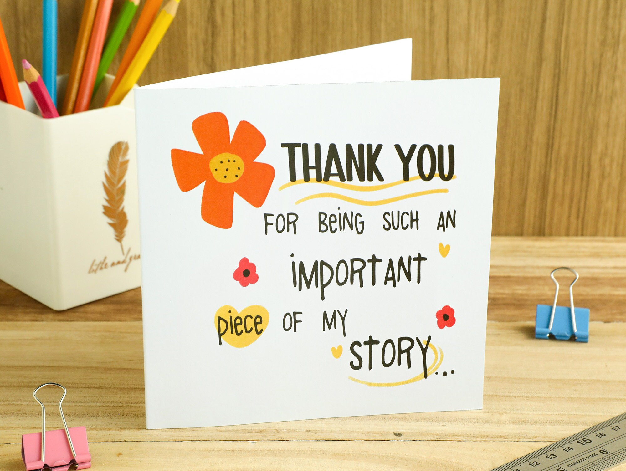 Personalised Teacher Thank You Card, Thank You for Being Part of My ...
