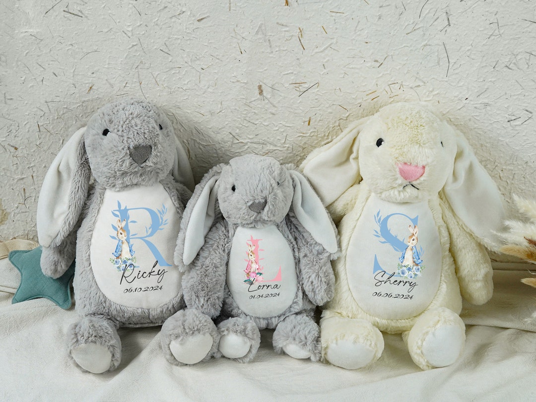 Personalized Bunny Rabbit, New Baby Gift, Baby Shower Gift, Custom ...