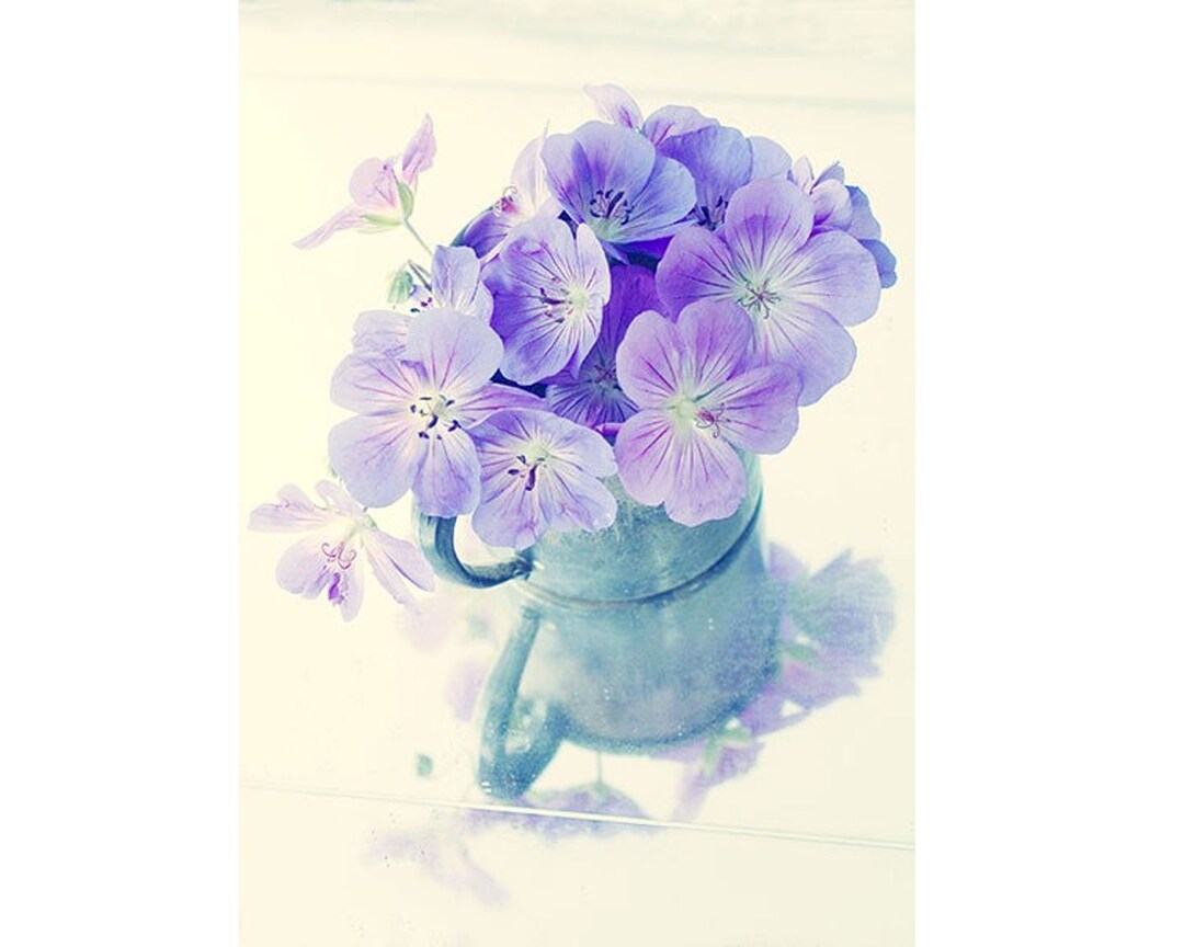 Purple Flower Card, Blank Photo Card With Envelope - Etsy