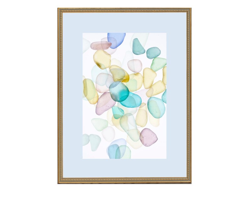 Beach Glass Abstract Shape Art Print, Modern Geometric Wall Decor, Minimalist Art - Etsy