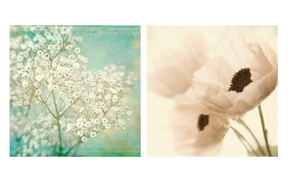Six Ethereal Flower Art Prints Gallery Wall Set Art Print - Etsy