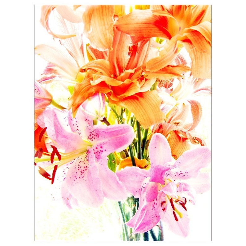 Lily Note Card Floral Greeting Card Fine Art Card - Etsy