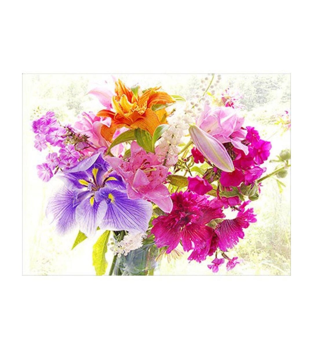Vibrant Maximalist Floral Art: Original Flower Photography in Purple ...