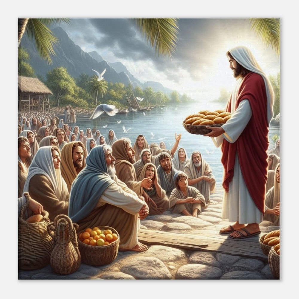 Bread Miracle, in the Wilderness, Art, Gallery, 16 X 16, 40 X 40 ...