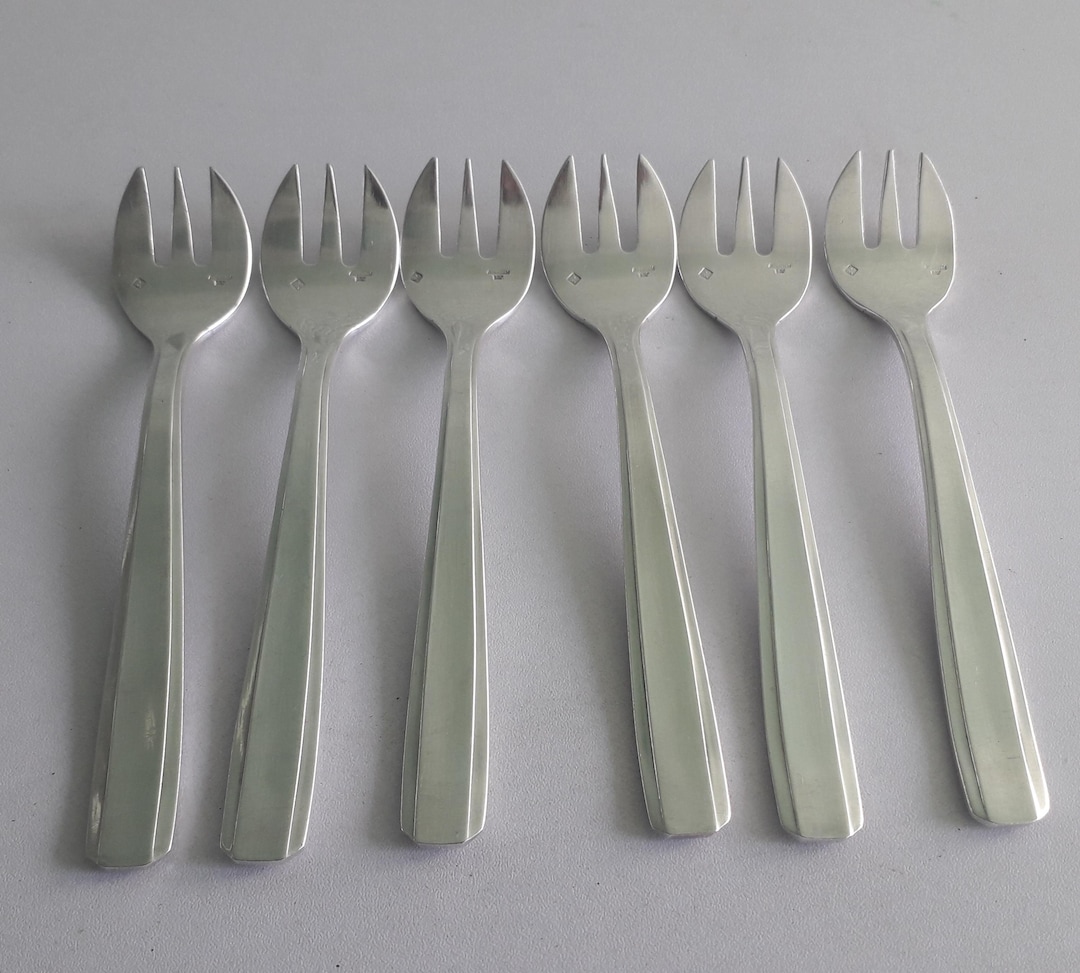 6 French Antique Oyster Forks Seafood Forks Argental - Etsy