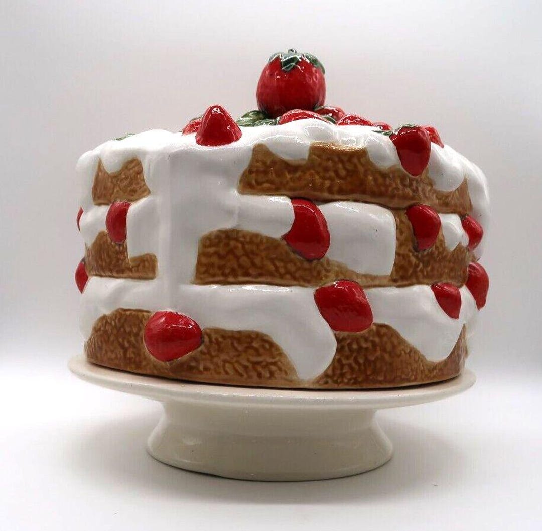 Vintage 1970s Strawberry Shortcake Plate Stand Pedestal Dome Cake ...