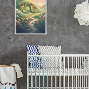 Hobbit Hole Wall Art - Lord of the Rings Nursery Decor, Middle Earth ...