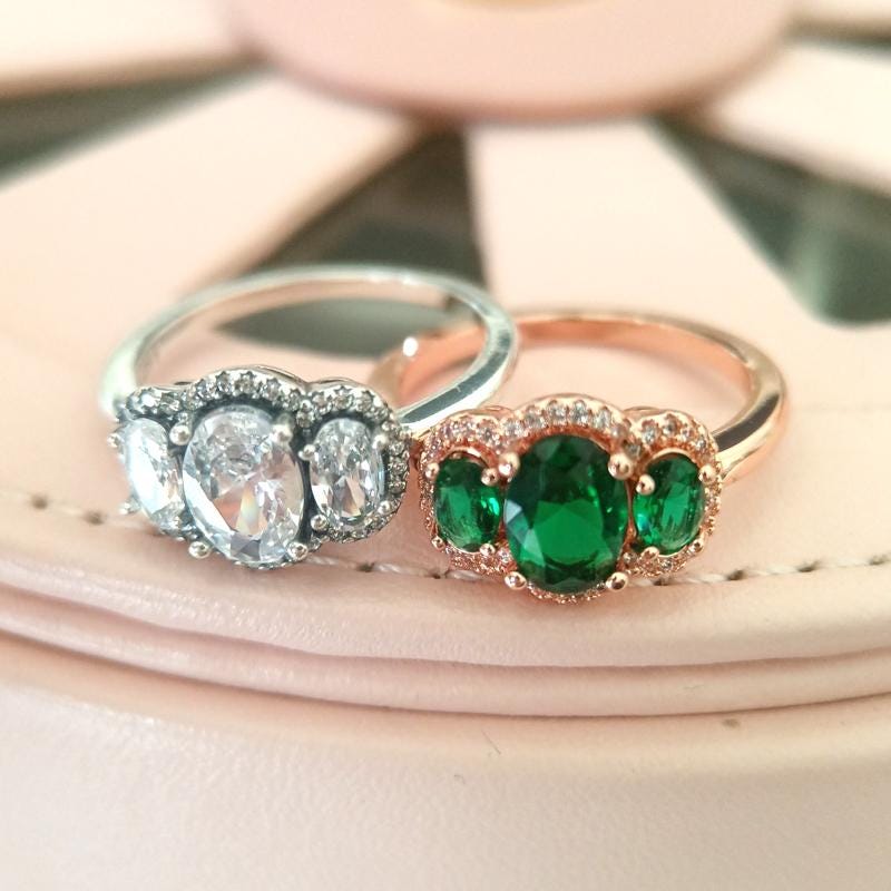 Green Stone Rings. - Etsy UK