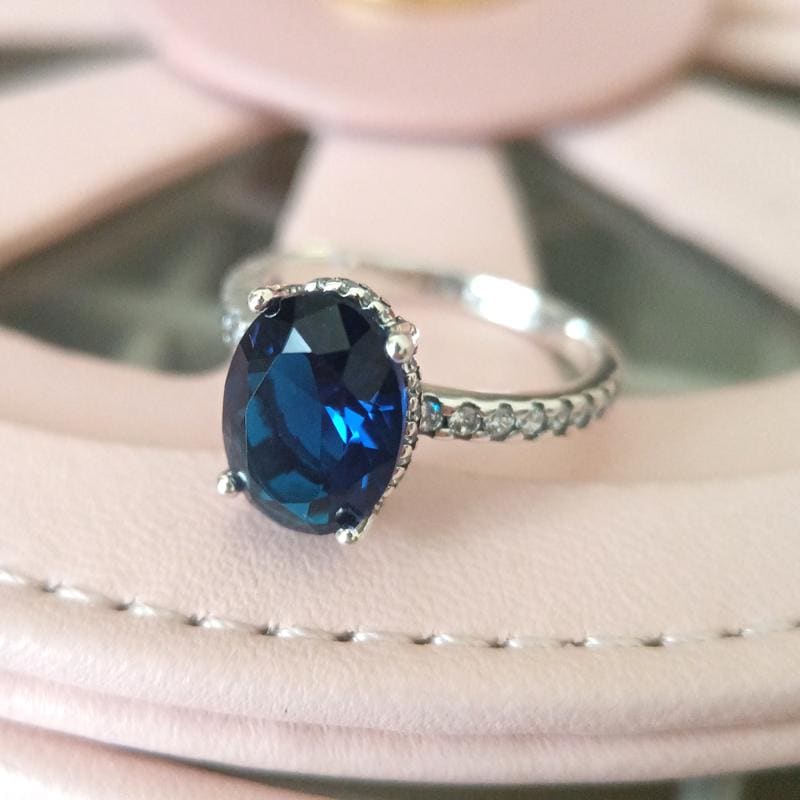 Blue Halo Ring - Etsy