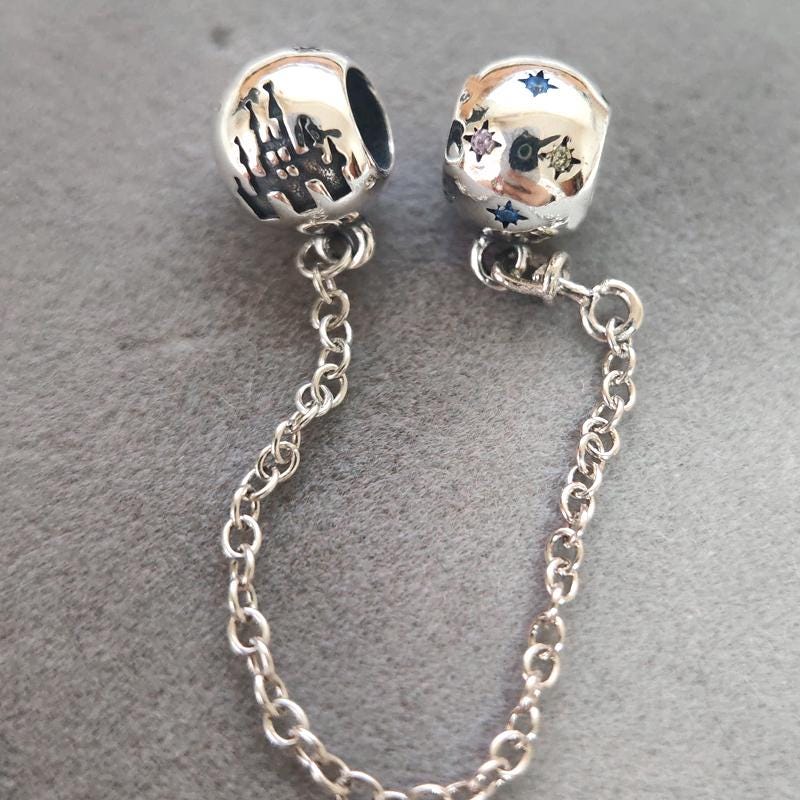 Disney Castle Screw Thread Safety Chain Charm for Pandora Charms ...