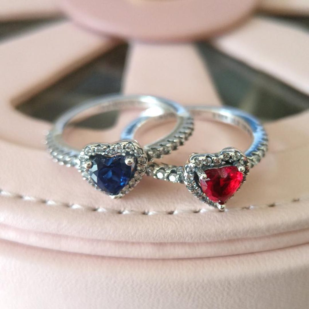 Blue Heart, Red Heart Ring,ring for Women,fashion Jewelry,gift for Her ...