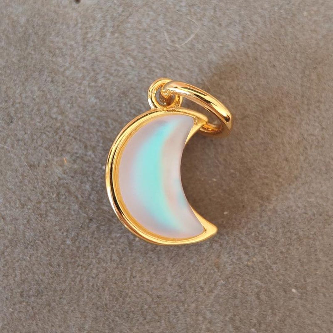 Sparkling Crescent Moon Dangle Charm: Fits Pandora Bracelet Jewelry ...