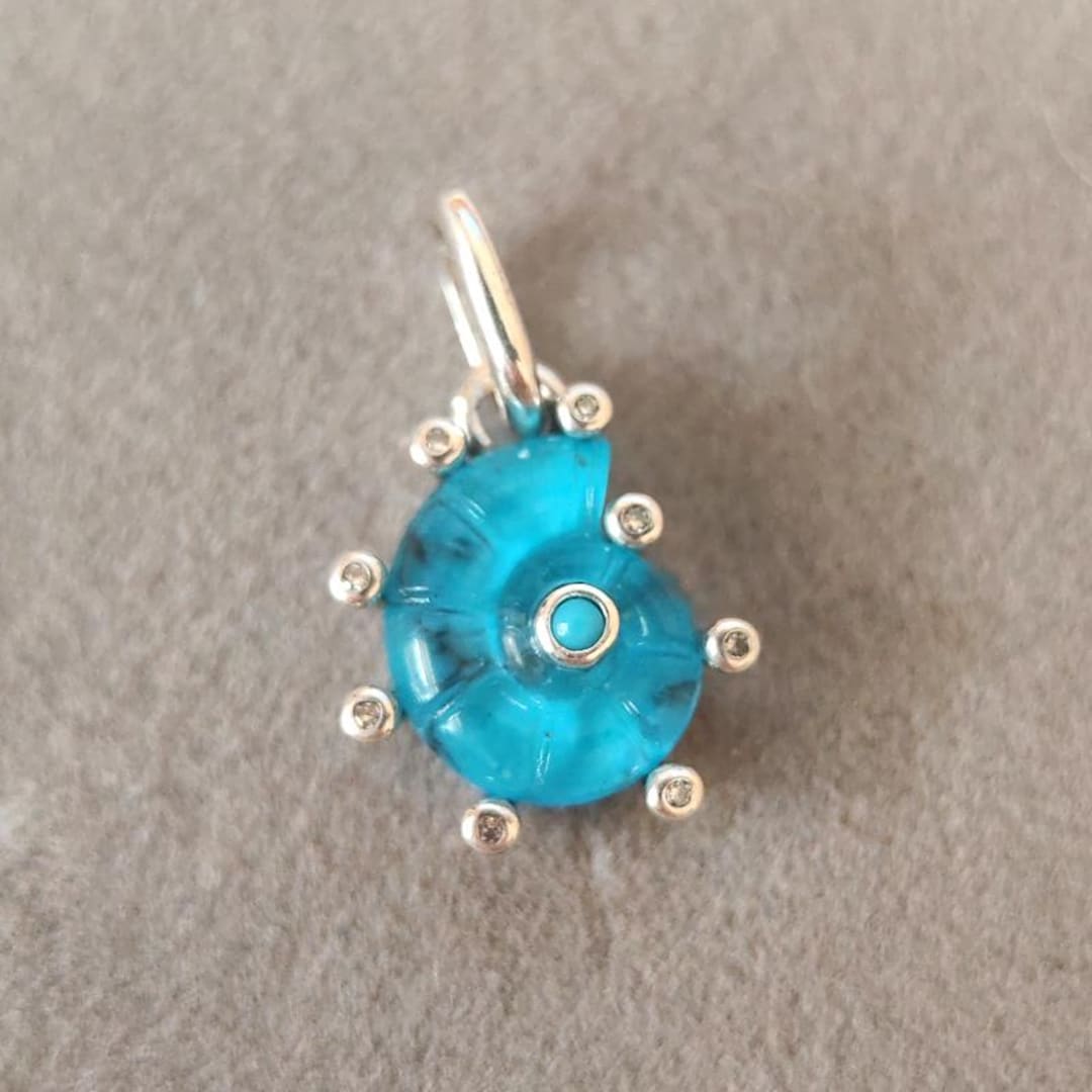 Murano Glass Sea Snail Charm: 925 Sterling Silver Dangle for Pandora ...