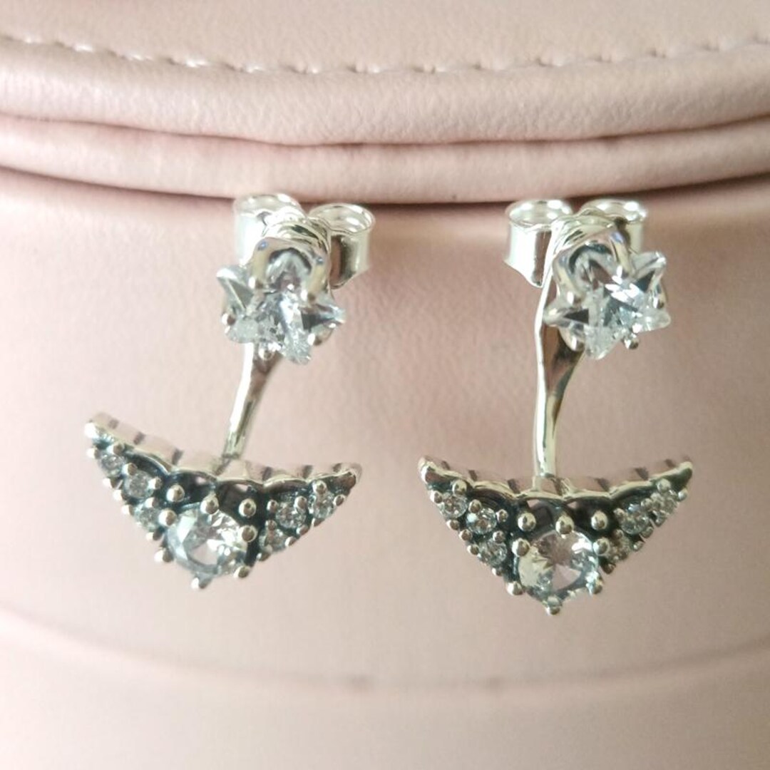 Sterling Silver Fairy Tale Crown Stud Earrings: Sparkling Jewelry - Etsy