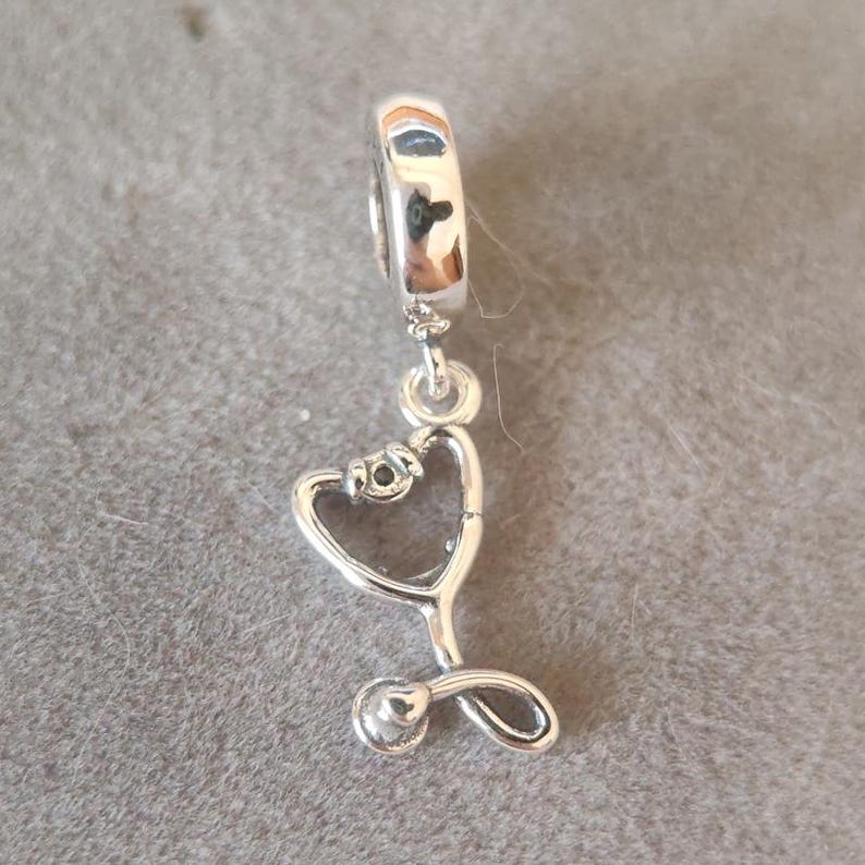 925 Sterling Silver Doctor Nurse Stethoscope Charm: Fits Pandora ...
