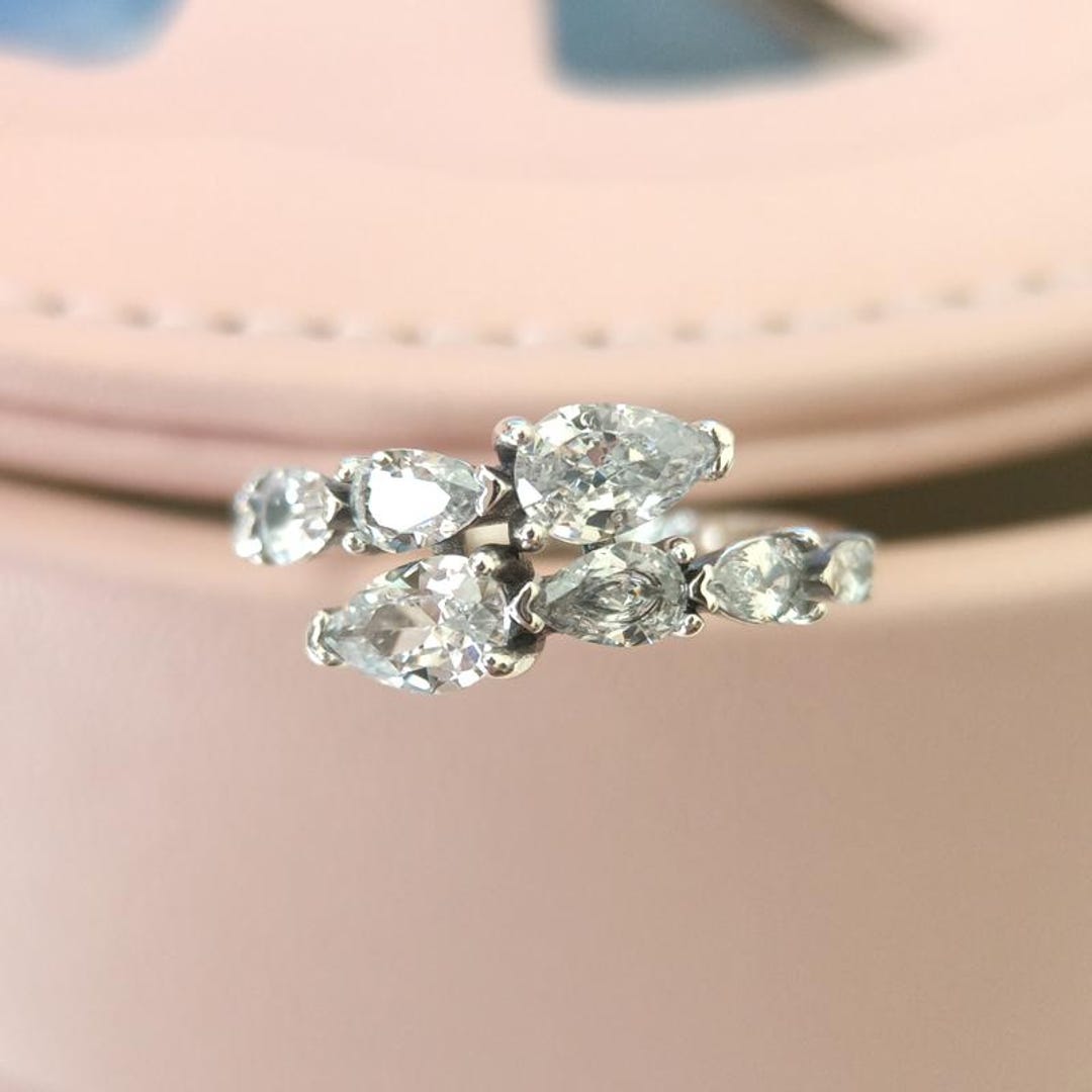 Sparkling Overlapping Band Ring,rings for Women,fashion Jewelry,gift ...