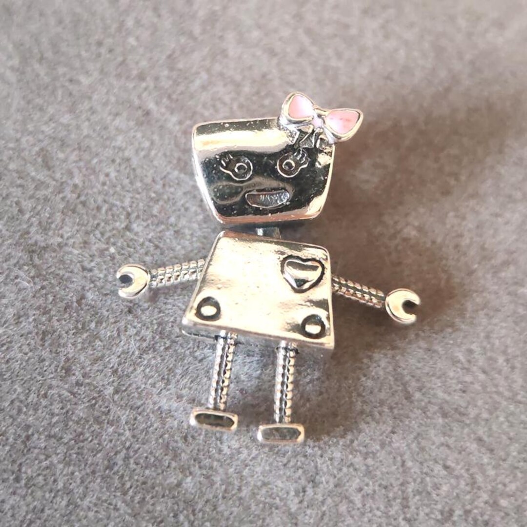 925 Sterling Silver Bella Girl Robot Charm Fits Pandora Charms ...