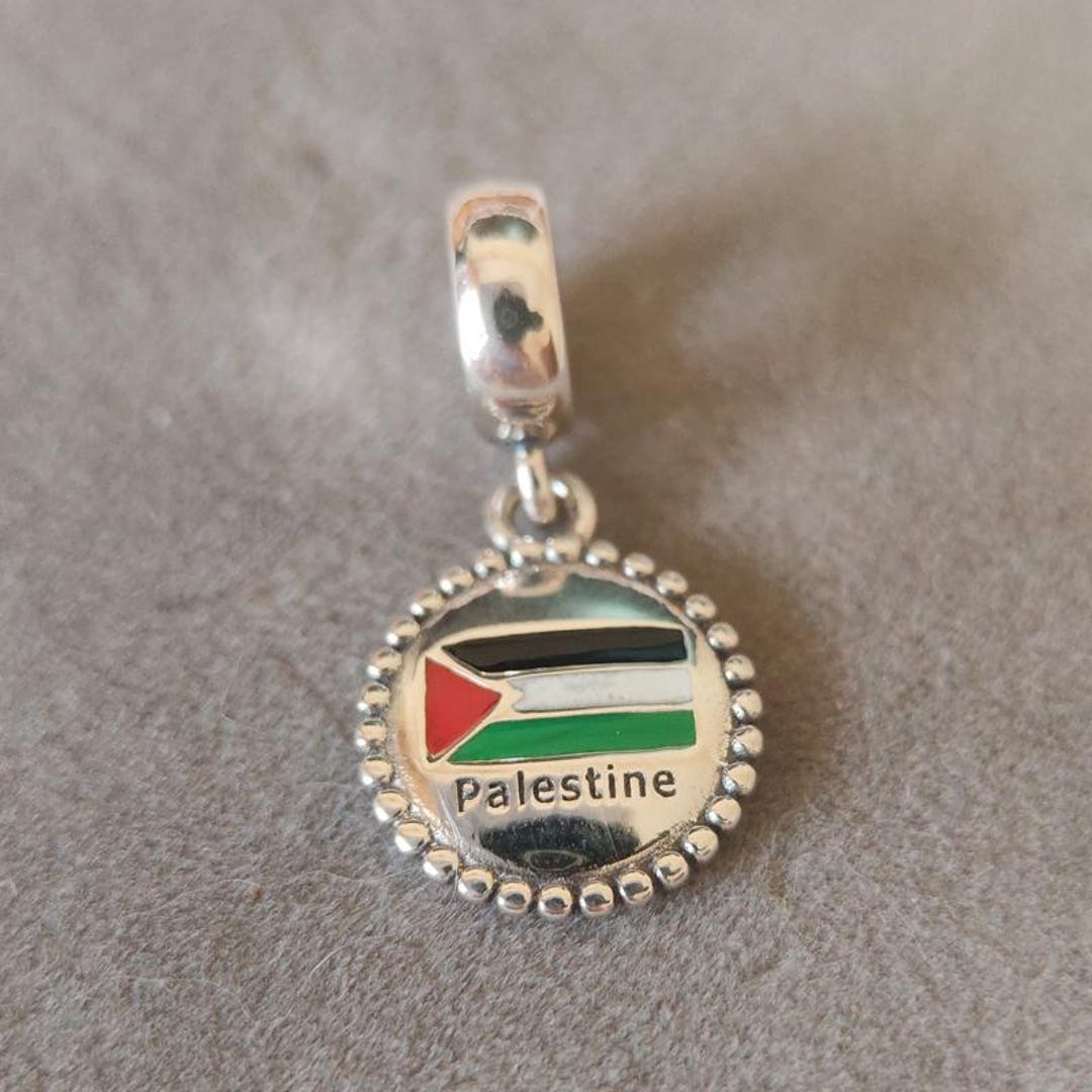 Palestine Country Flag Dangle Charm Fits Pandora Bracelets,handmade ...