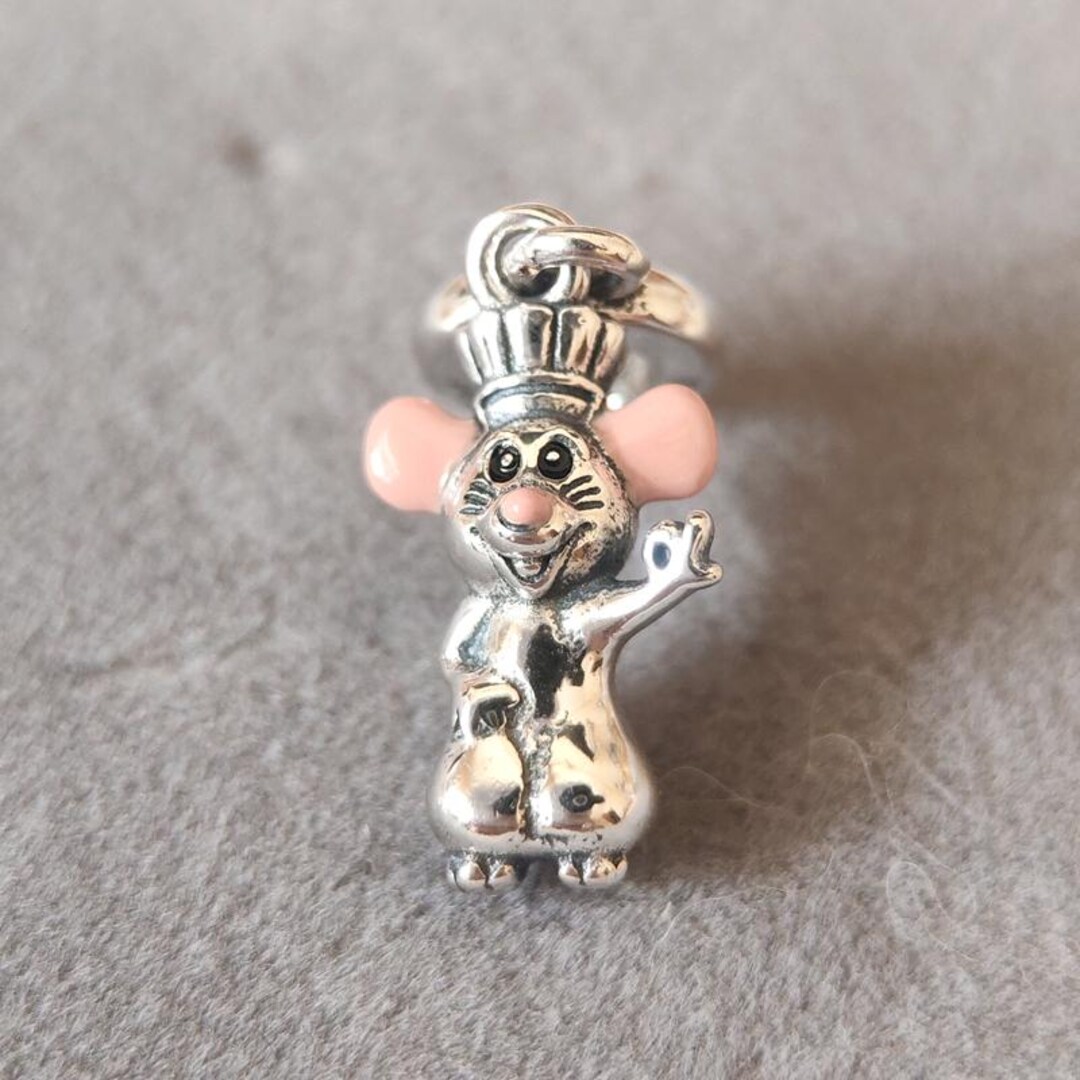 925 Sterling Silver Disney Pixar Remy Mouse Dangle Charm for Pandora ...