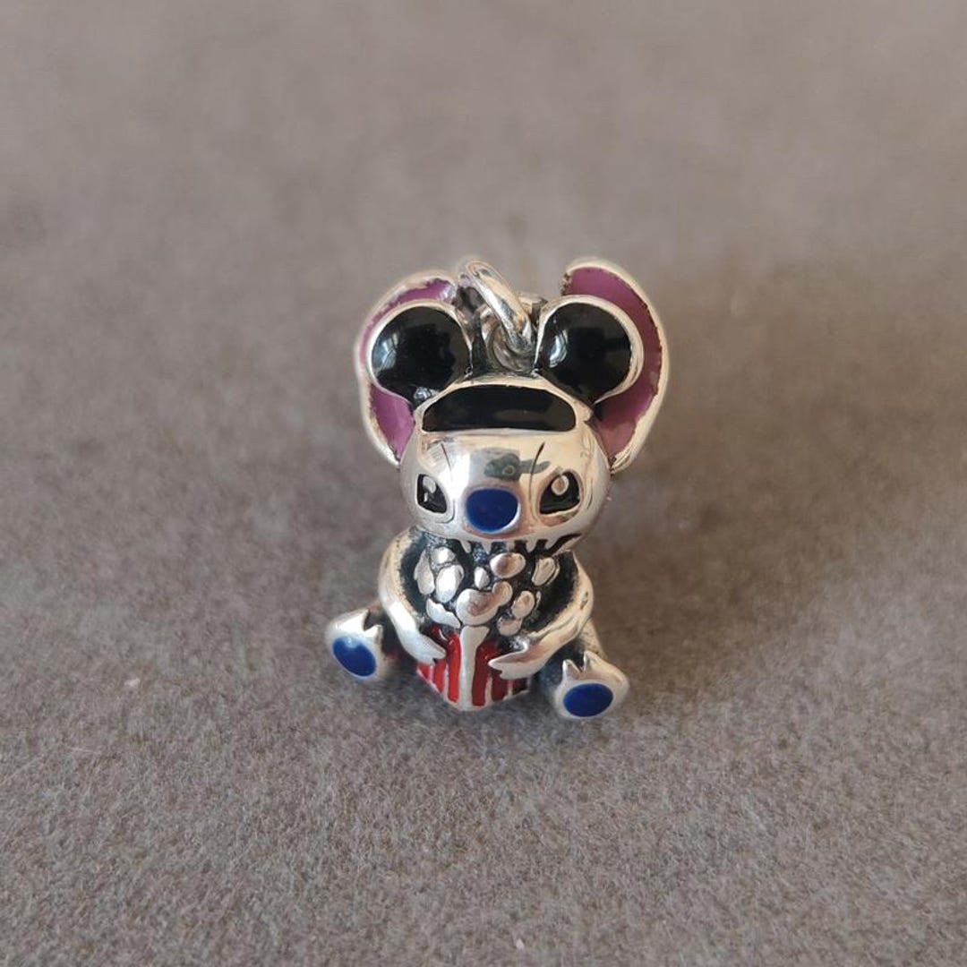 Disney Stitch Popcorn Dangle Charm Fits Pandora Bracelets,handmade ...