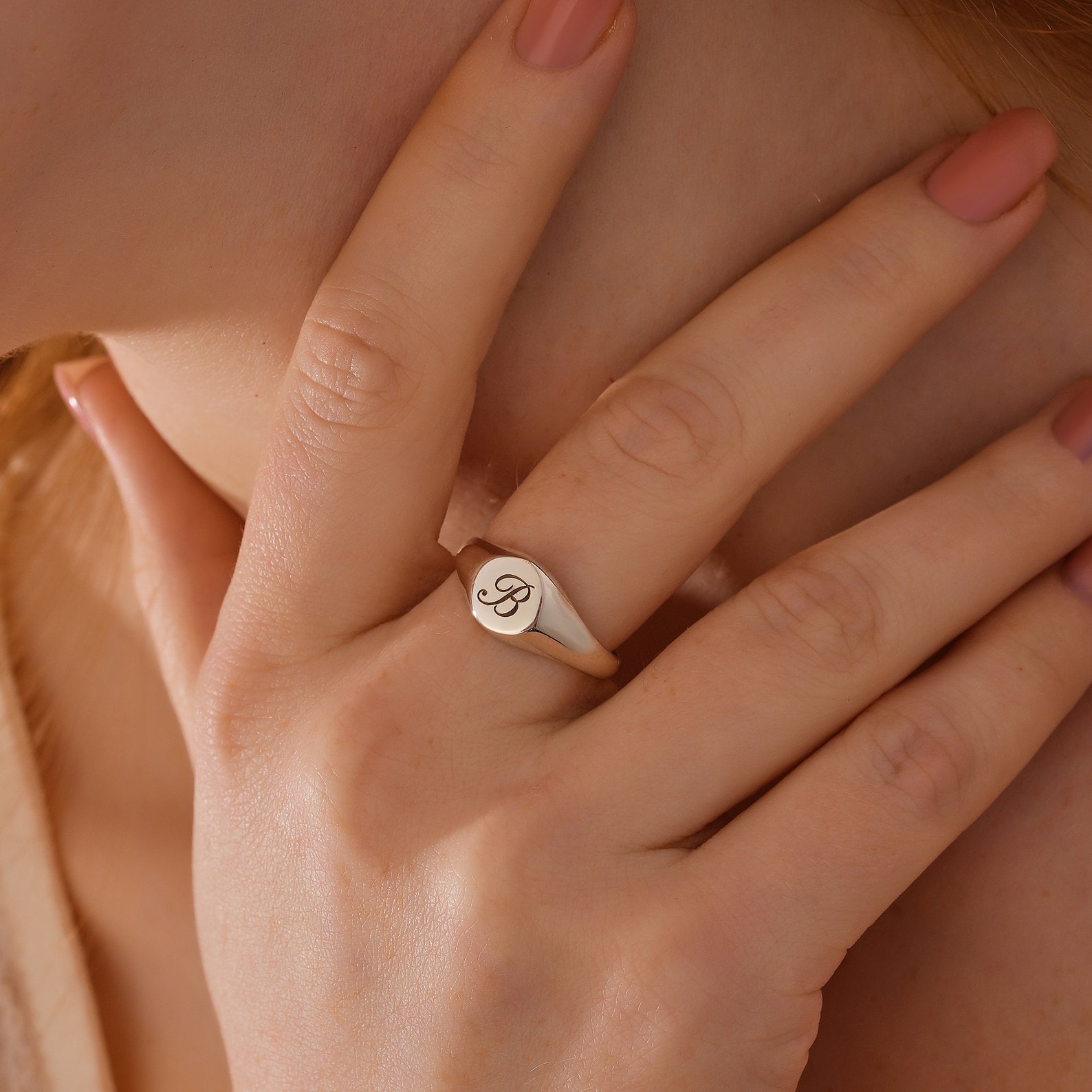 Custom Initial Stacking Ring Set, Handcrafted Personalized Gift, Dainty Gold Silver Stackable ...